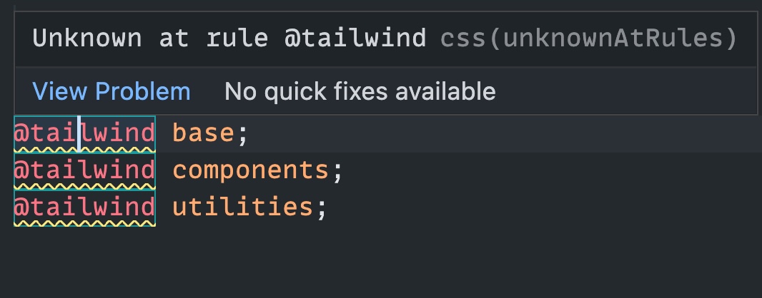 How To Fix Unknown At Rule tailwindcss unknownAtRules In VS Code