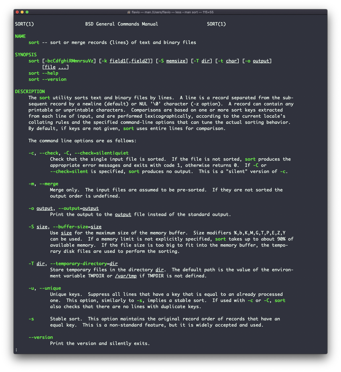 Linux Commands Sort