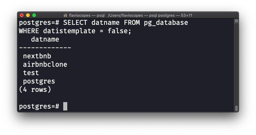 How To List All Databases Using PostgreSQL